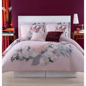 christian siriano dreamy floral full/queen duvet cover set