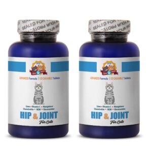 PETS HEALTH SOLUTION cat Hip and Joint Supplements - Hip and Joint for Cats - Premium Formula - Treats - glucosamine chondroitin cat Treats - 240 Chews (2 Bottle)