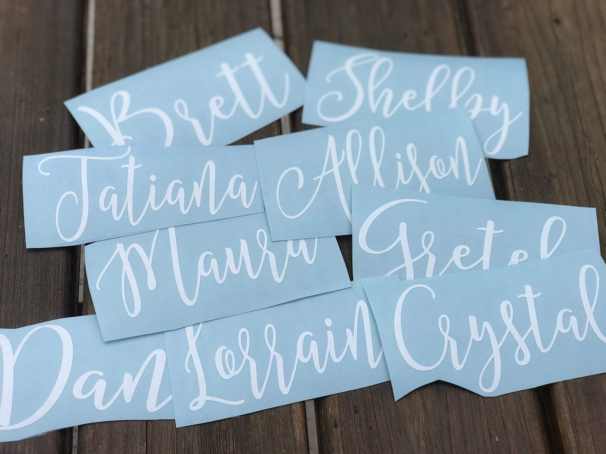 Personalized Bridesmaid Vinyl Decal ONLY DIY for Tumblers Cups Rose Gold on Champagne Glasses Maid of Honor Gifts