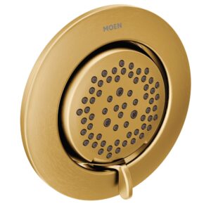 moen ts1422bg mosaic round two-function body spray, valve required, brushed gold