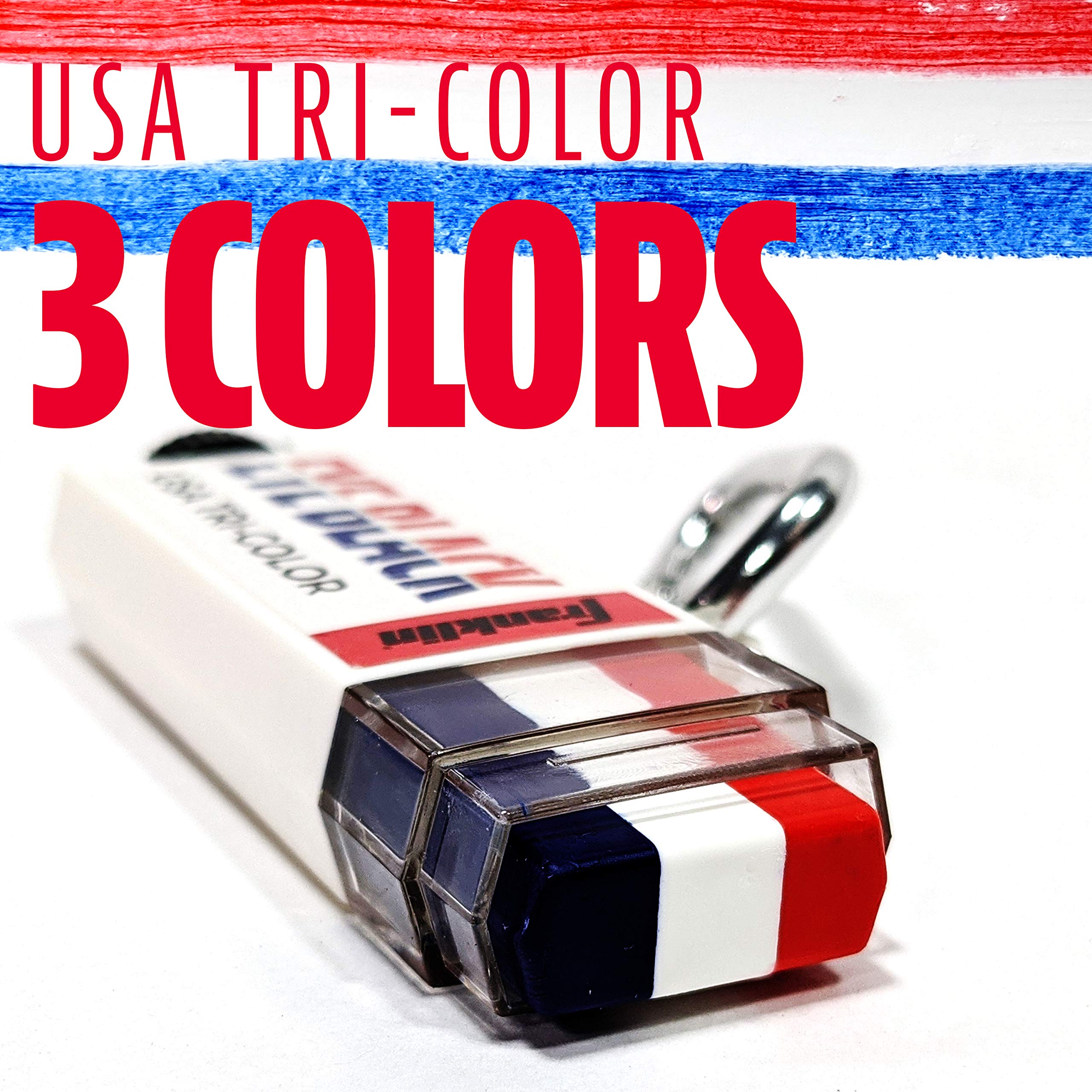 Franklin Sports Baseball Eye Black - Red, White + Blue USA Stick for Kids Adults Multi Color Softball