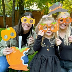 Big Dot of Happiness Pumpkin Patch - Fall Photo Booth Props - Fall Photo Props - Thanksgiving Decorations - Halloween Decorations- Photo Booth Props - Fall Décor - 10 Count