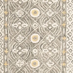 SAFAVIEH Micro-Loop Collection Accent Rug - 2'6" x 4', Charcoal & Ivory, Handmade Wool, Ideal for High Traffic Areas in Entryway, Living Room, Bedroom (MLP801H)