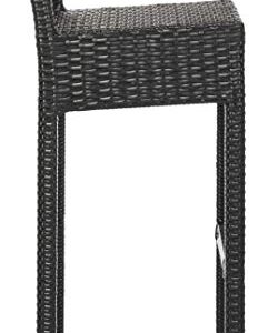 SAFAVIEH FOX5212A Collection Landry Black Indoor/Outdoor Bar Stool