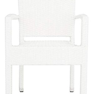 SAFAVIEH Outdoor Living Collection Kelda Wicker Arm Chairs