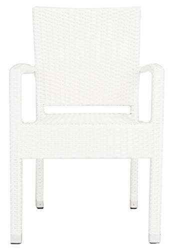 SAFAVIEH Outdoor Living Collection Kelda Wicker Arm Chairs