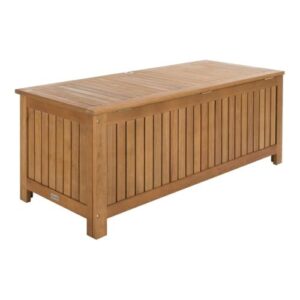 safavieh pat7037a outdoor collection abri teak 47.63" cushion deck box