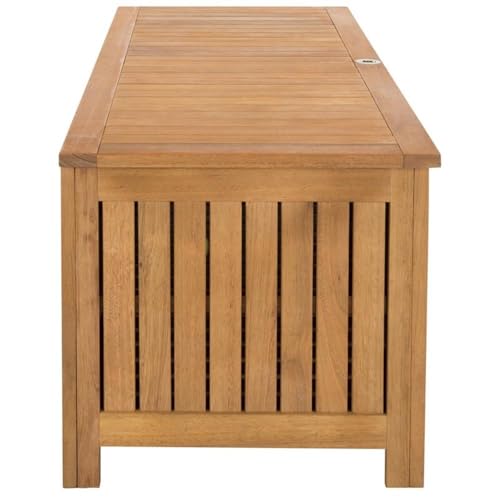 SAFAVIEH PAT7037A Outdoor Collection Abri Teak 47.63" Cushion Deck Box