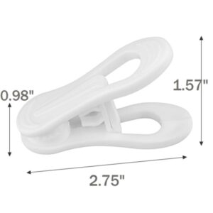 Corodo Plastic Clips, 30 Pack White Multi-Purpose Hanger Clips for Hangers, Finger Clips for Baby Hangers, Pants Hangers