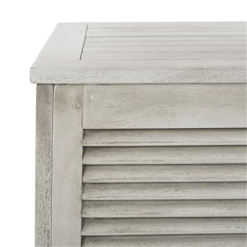 Safavieh PAT7038B Outdoor Collection Elina Grey Wash 47.2" Cushion Deck Box