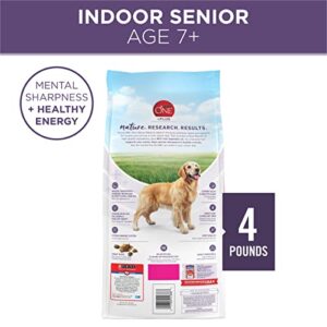 Purina ONE High Protein Dry Senior Dog Food Plus Vibrant Maturity Adult 7 Plus Formula - (Pack of 4) 4 lb. Bags