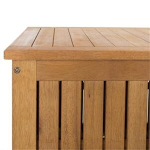 SAFAVIEH PAT7037A Outdoor Collection Abri Teak 47.63" Cushion Deck Box