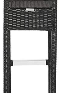 SAFAVIEH FOX5212A Collection Landry Black Indoor/Outdoor Bar Stool