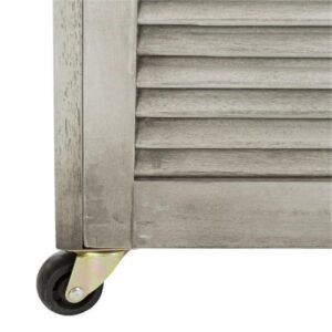 Safavieh PAT7038B Outdoor Collection Elina Grey Wash 47.2" Cushion Deck Box