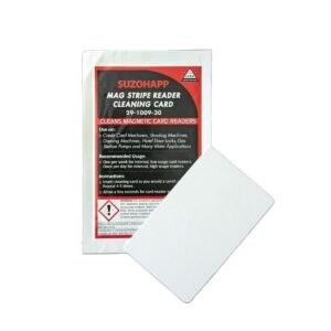 Suzo-Happ Pkg of 10 Magnetic Stripe Reader Cleaning Cards