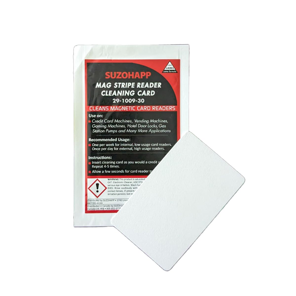 Suzo-Happ Pkg of 10 Magnetic Stripe Reader Cleaning Cards