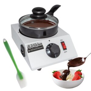 aldkitchen chocolate melting pot | professional chocolate tempering machine with manual control | heated chocolate | 110v | single 2.2 lb (1.2 kg)