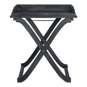 safavieh pat6716k outdoor collection covina dark slate grey tray table