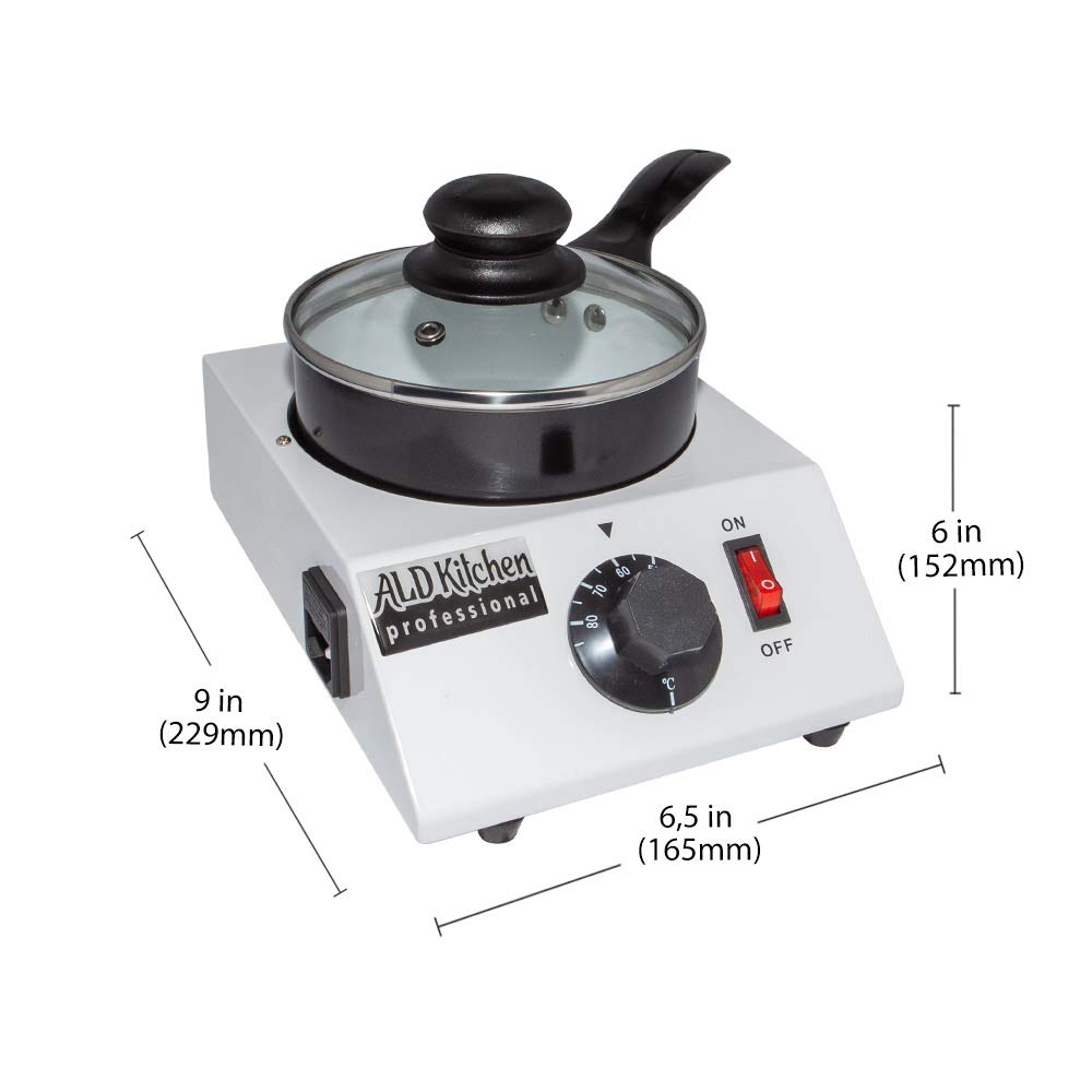 ALDKitchen Chocolate Melting Pot | Professional Chocolate Tempering Machine with Manual Control | Heated Chocolate | 110V | Single 2.2 lb (1.2 kg)