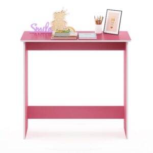 FURINNO Simplistic Study Table, Pink, 15.5 in x 31.5 in x 29.75 in (D x W x H)