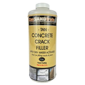 consandtrate concrete crack filler - tan - 3 lb. (single bottle) for filling in concrete cracks on driveways, walkways and patios