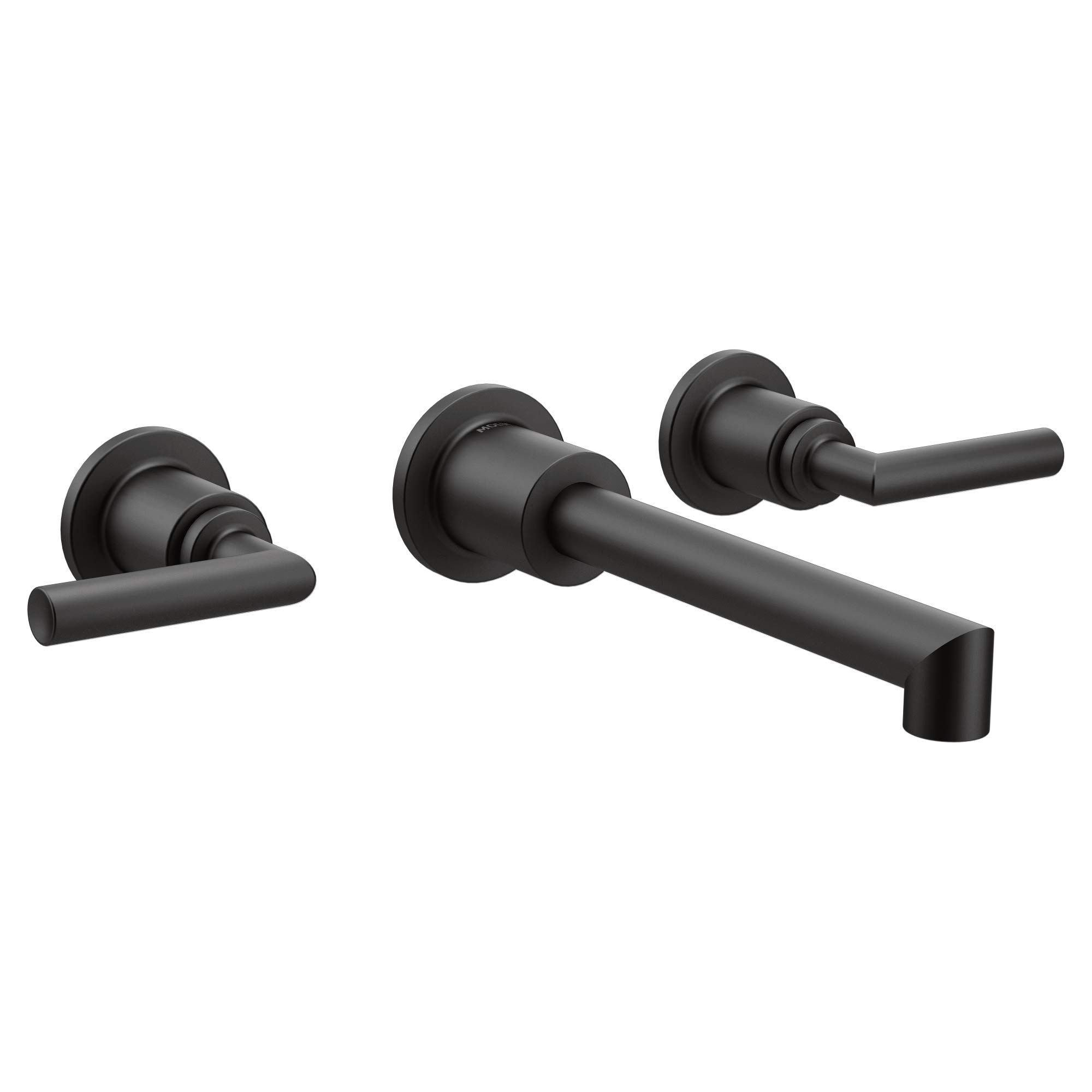 Moen TS43003BL Arris Two-Handle Wall Mount Bathroom Faucet Trim, Valve Required, Matte Black