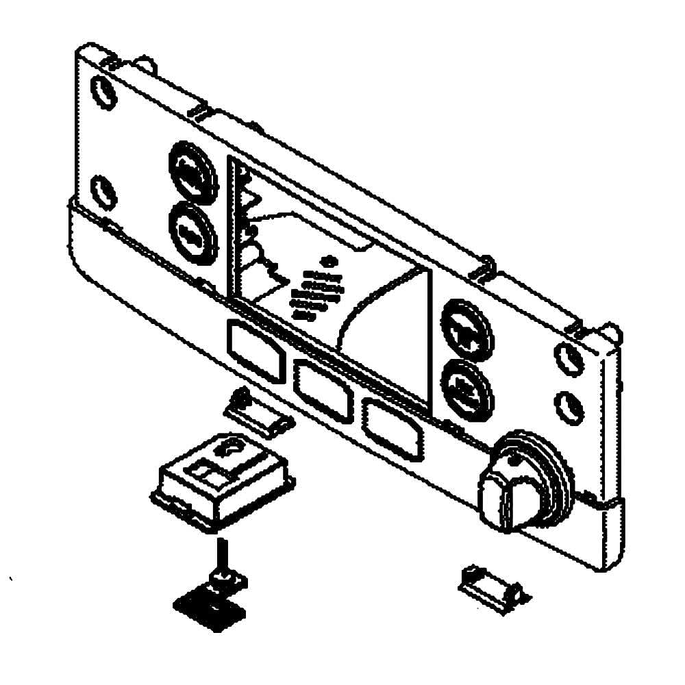 GE WR17X27131 Refrigerator Dispenser User Interface Control (Stainless) Genuine Original Equipment Manufacturer (OEM) Part Stainless