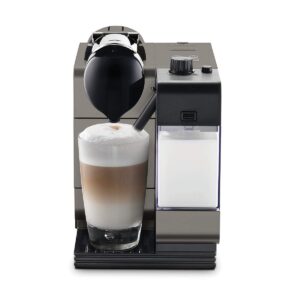 nespresso lattissima plus original espresso machine with milk frother by de'longhi, titanium