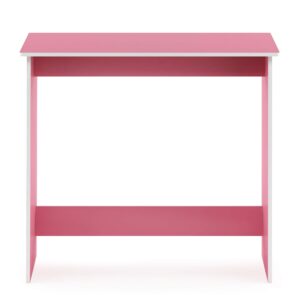 FURINNO Simplistic Study Table, Pink, 15.5 in x 31.5 in x 29.75 in (D x W x H)