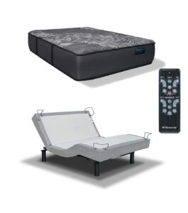 idealbed luxe series hybrid iq5 mattress with reverie 5d adjustable bed set, massage, zero gravity, pressure relief sleep system (luxury firm (medium firm feel), queen)