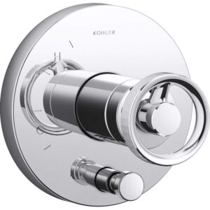 kohler components(tm) rite-temp(r) shower valve trim with diverter & industrial handle