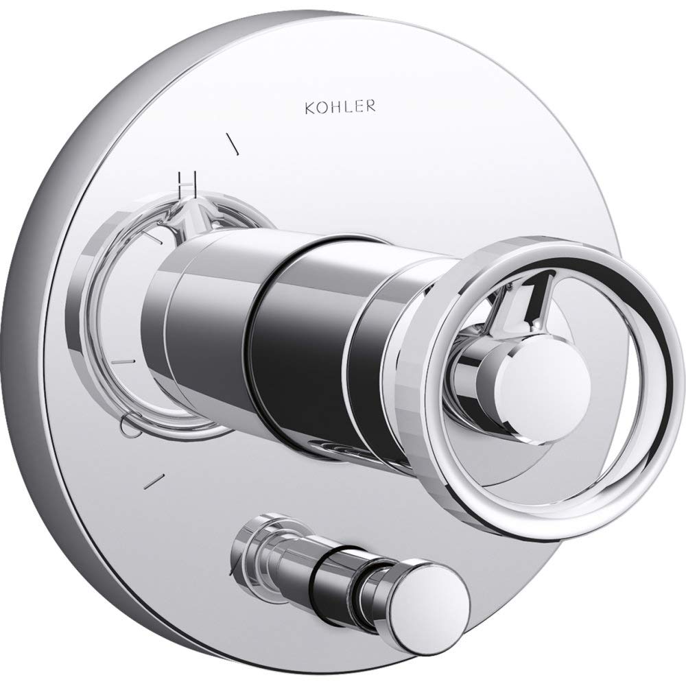 KOHLER Components(Tm) Rite-Temp(R) Shower Valve Trim with Diverter & Industrial Handle