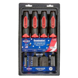 Mayhew 14082 Dominator Straight Scrapers, 4Piece Set