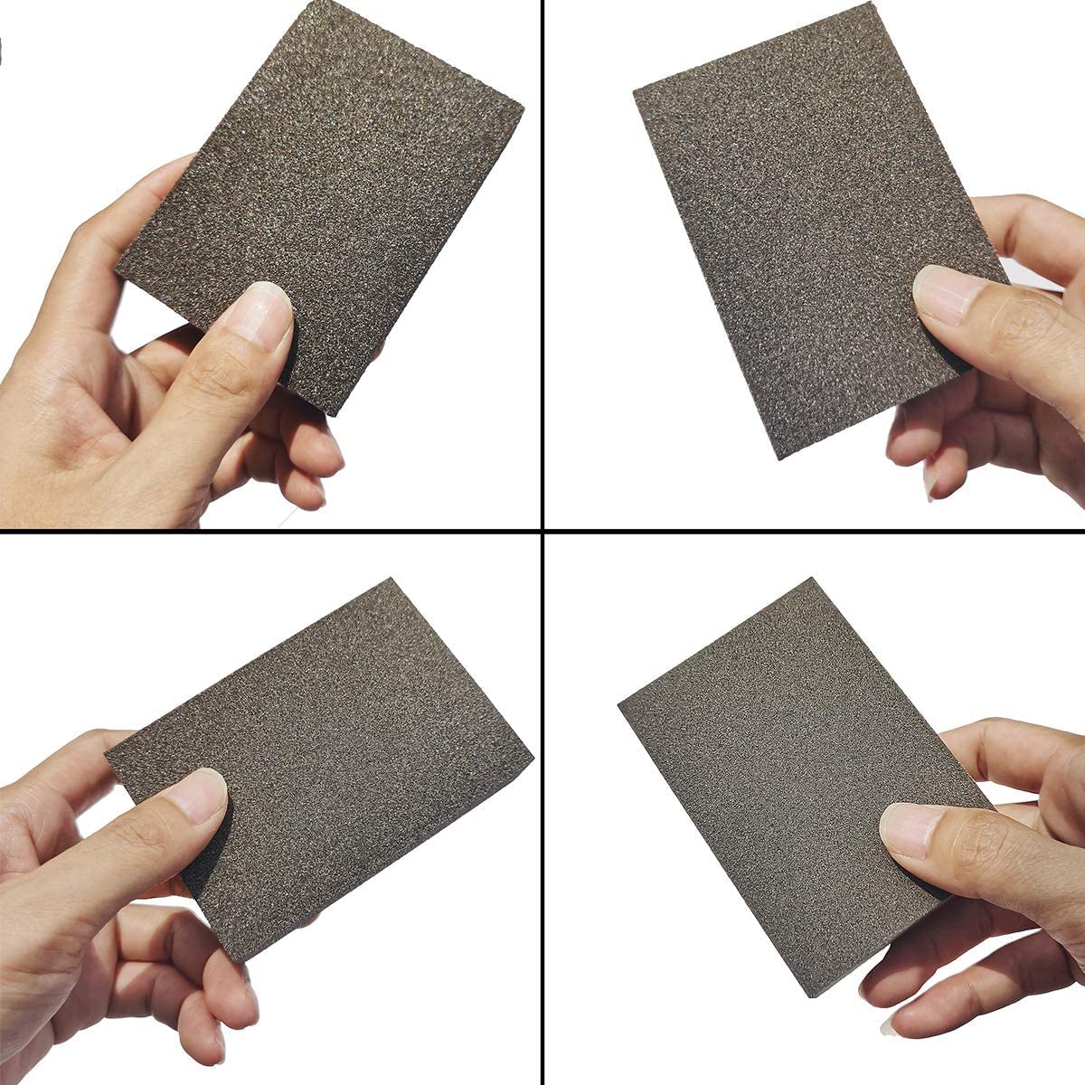 8 PCS Sanding Sponge Assortment, 2 PCS Each of 120 220 320 400 Grit -Coarse Medium Fine Hand Sanding Block Sandpaper Sponge for Metal Wood-Working Home Cleaning Drywall