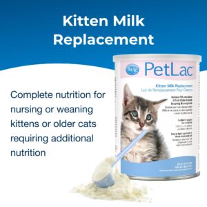 Pet-Ag PetLac Powder for Kittens - 10.5 oz, Pack of 4 - Kitten Milk Replacement Powder for Kittens Newborn to Six Weeks Old - Easy to Digest