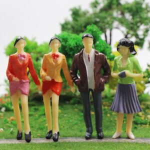 P2525 12pcs Model Trains Architectural 1:25 Scale Painted Figures G Scale Sitting and Standing People Model Railway Layout New