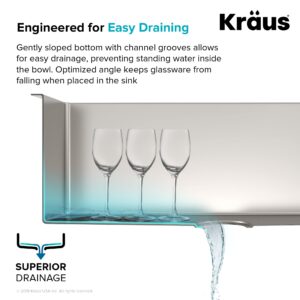 KRAUS 18 x 18 inch Standart PRO™ Drop-In Top Mount 16 Gauge Single Bowl 1-Hole Stainless Steel Kitchen Sink Set (5 Item Bundle: Sink, Bottom Grid, Drain Assembly, Drain Cap, Kitchen Towel), KHT301-18