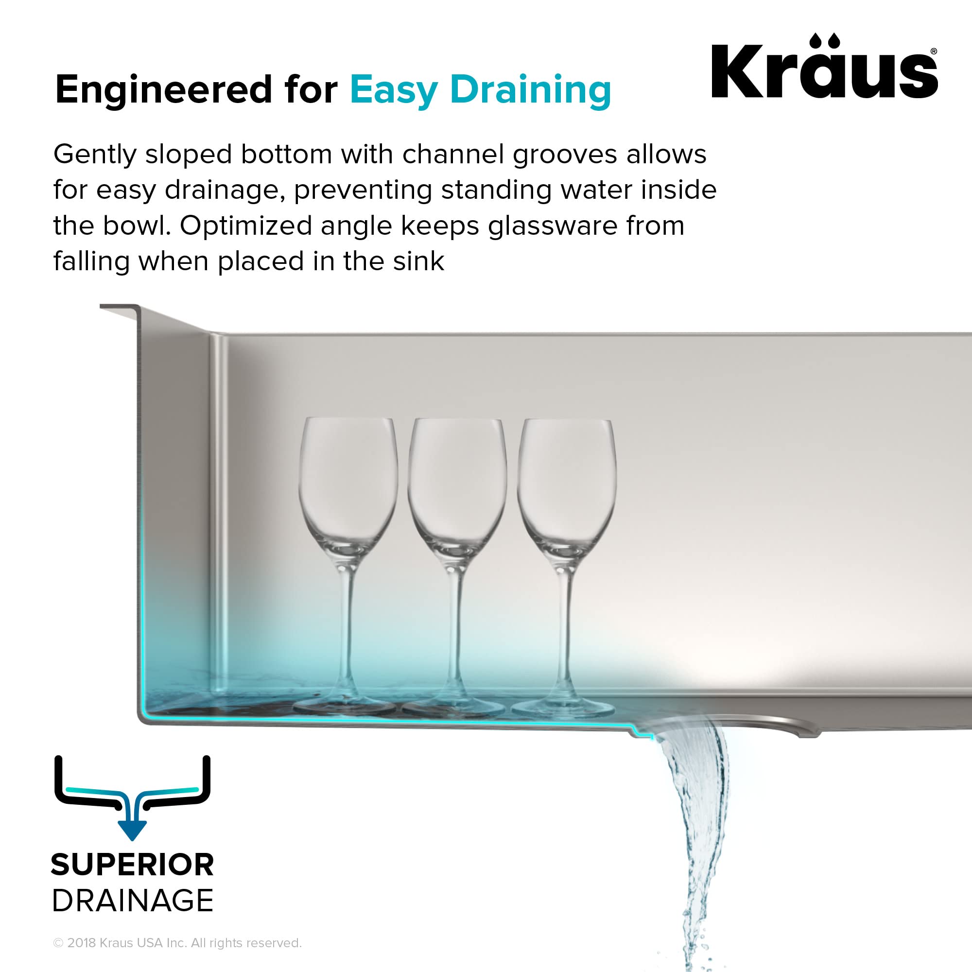 KRAUS 18 x 18 inch Standart PRO™ Drop-In Top Mount 16 Gauge Single Bowl 1-Hole Stainless Steel Kitchen Sink Set (5 Item Bundle: Sink, Bottom Grid, Drain Assembly, Drain Cap, Kitchen Towel), KHT301-18