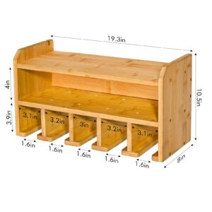 XCSOURCE Drill Charging Station | Drill Storage | Wall Mounted | Power Tool Storage | Power Drill Toolbox Screwdriver Cordless Drill Organizer - Tool Parts Craft Organizer Wooden