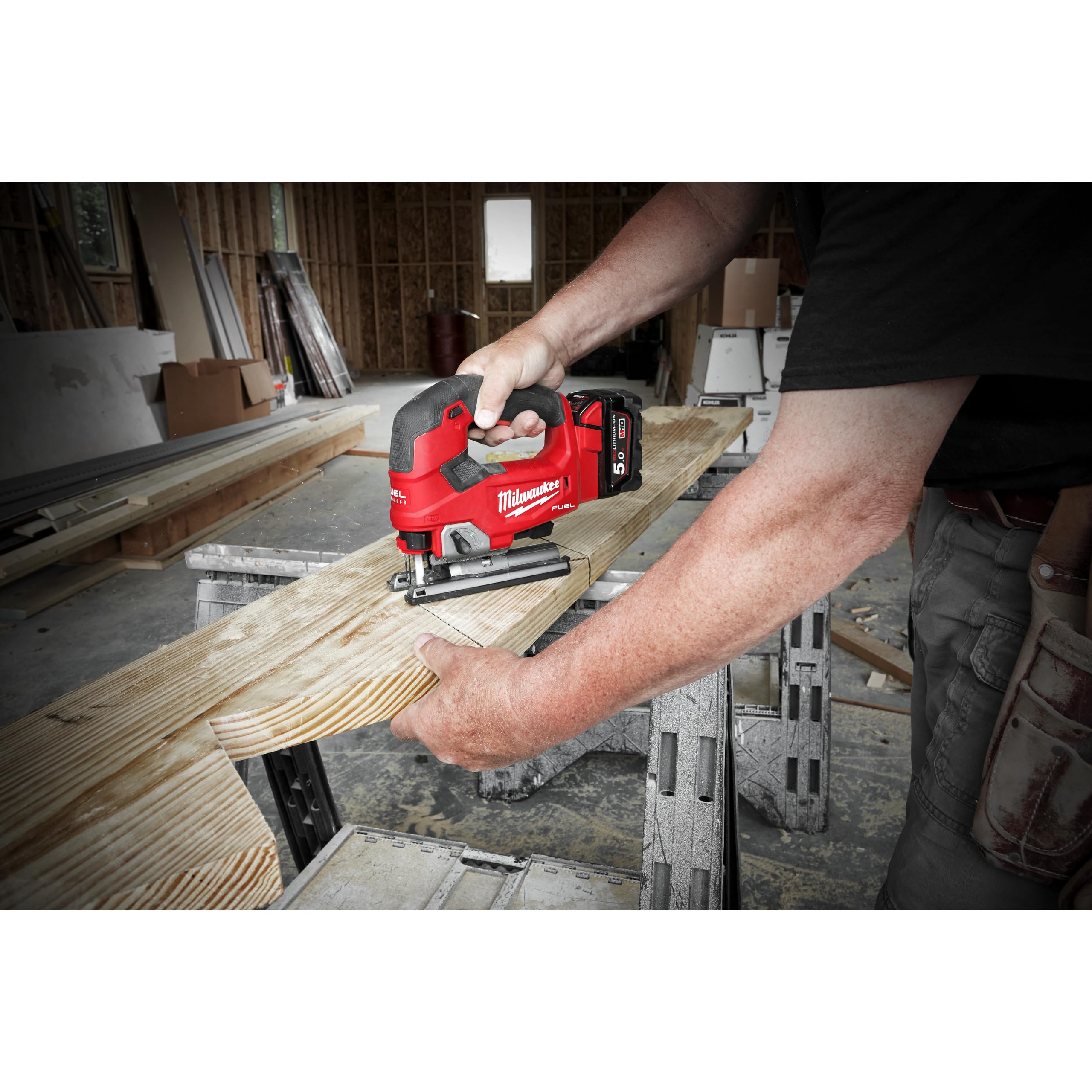 Milwaukee Fuel Top Handle Jigsaw 18V Bare Unit, Red, Large