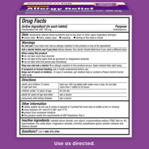 HealthCareAisle Allergy Relief - Fexofenadine Hydrochloride Tablets USP, 180 mg – 90 Tablets – Allergy Medication, Non-Drowsy 24-Hour Allergy Relief