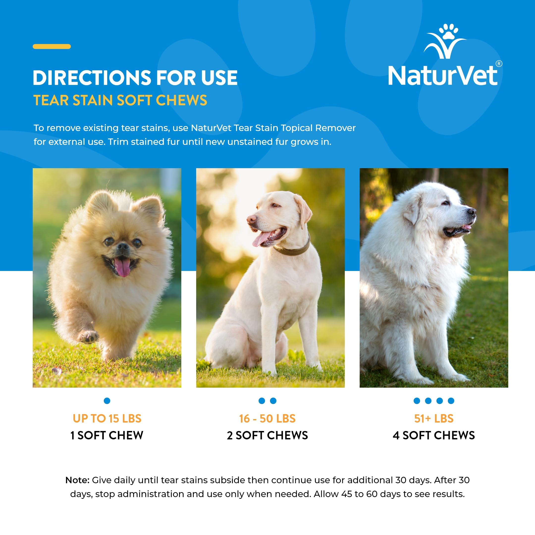 NaturVet Lutein Tear Stain Supplements for Dogs & Cats – Prevents Tear Stains for Dog, Cat Breeds – Includes Oregon Grape Root, Marshmallow Root, Cranberry Extract – 120 Ct.