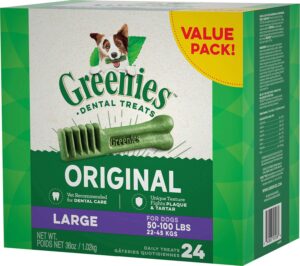 greenies dental chews for dogs, large, 24 count, 5 pack