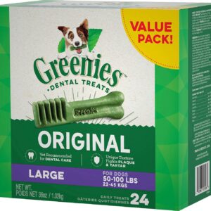 Greenies Dental Chews for Dogs, Large, 24 Count, 5 Pack