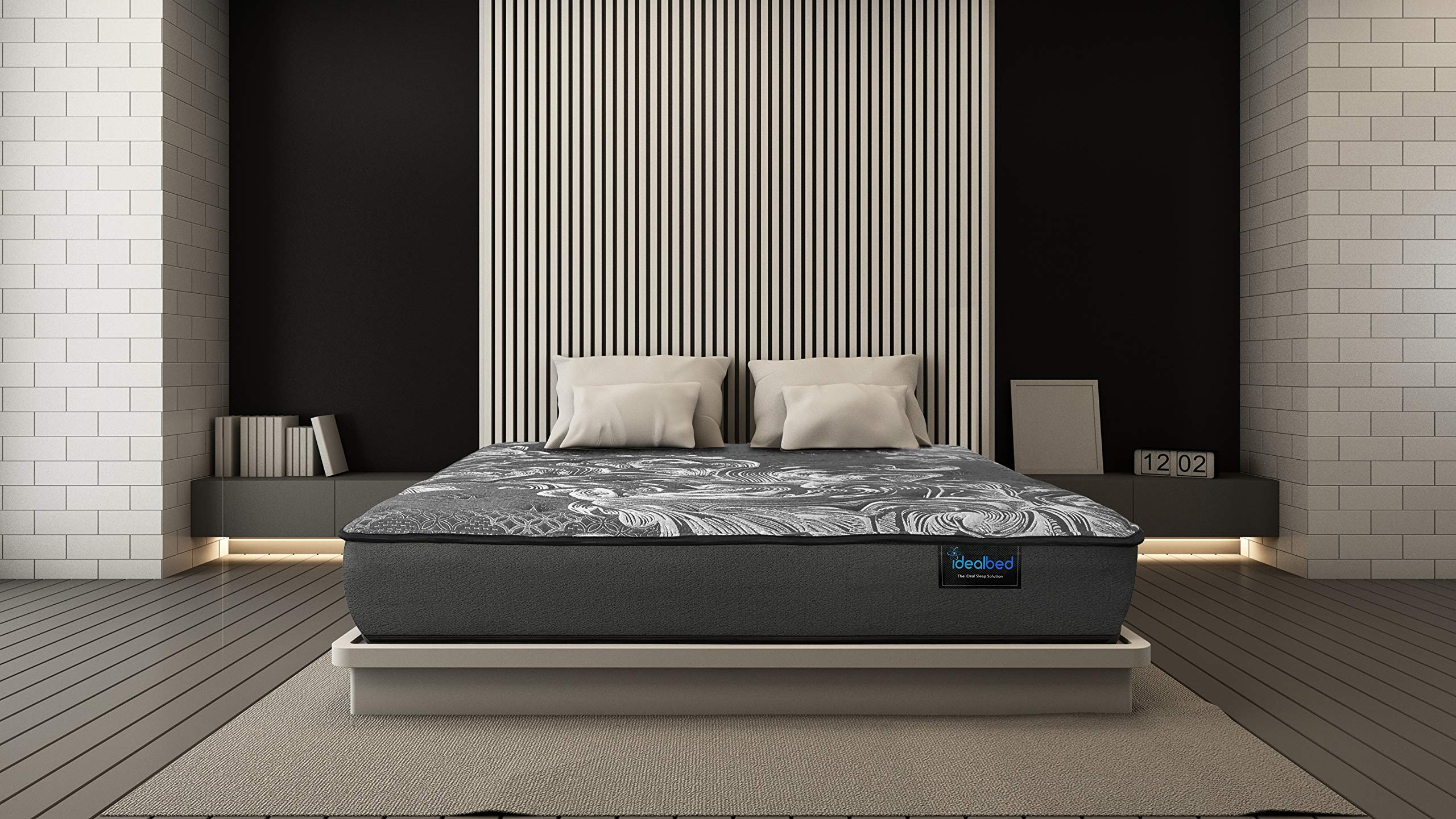 iDealBed Luxe Series Hybrid iQ5 Mattress with Reverie 5D Adjustable Bed Set, Massage, Zero Gravity, Pressure Relief Sleep System (Luxury Firm (Medium Firm Feel), Queen)