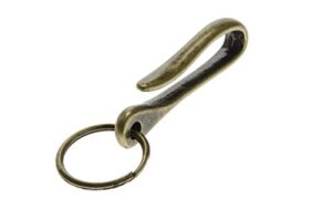 lucky line key holder utilicarry fish hook key carrier, antique brass, 1 perf pack (u14201)