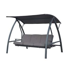 garden winds replacement canopy top cover for the marquette hammock swing - riplock 350 - slate gray