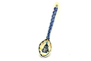 polish pottery spoon - medium - christmas trees