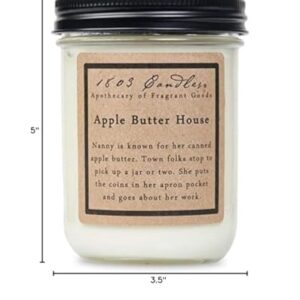 1803 Candles - 14 oz. Jar Soy Candles - (Apple Butter House)