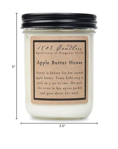 1803 Candles - 14 oz. Jar Soy Candles - (Apple Butter House)